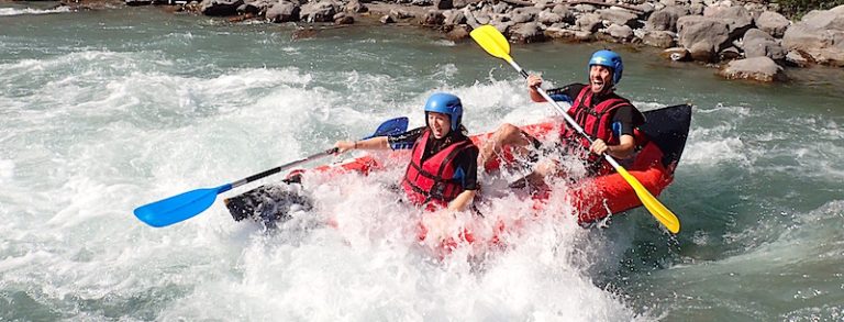 Kayak for beginners on the French Alps rivers : Var Gorges of the ...